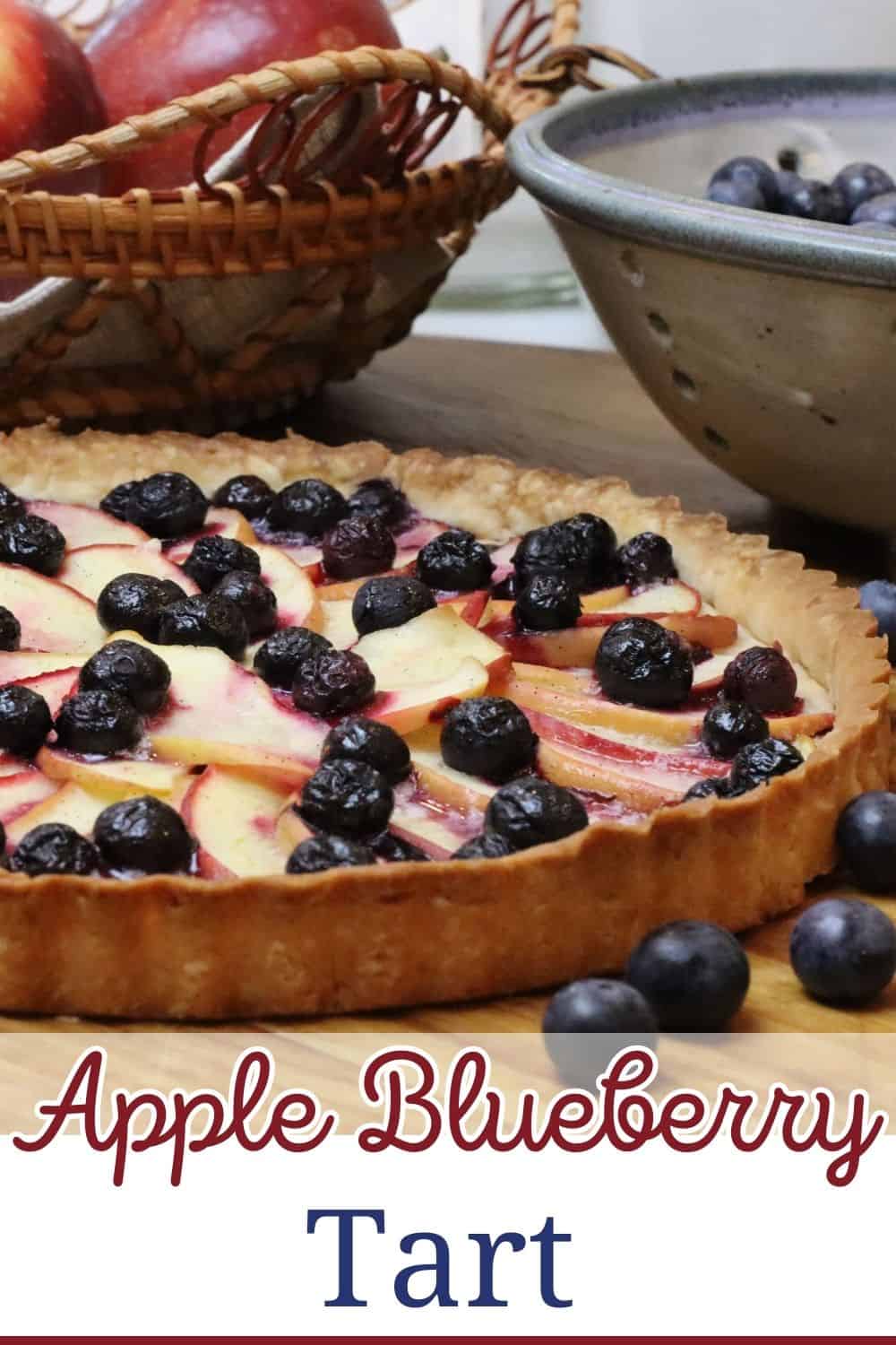 Simple Rustic Apple Blueberry Tart Recipe - Quaint French Living